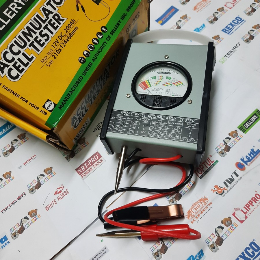 Jual Battery Tester Analog / Jarum SELLERY 95-032 | Alat Tes Aki / Accu ...