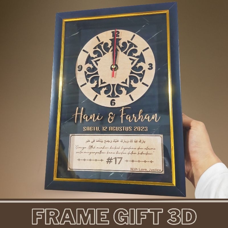 Jual Gift Frame Plakat Jam Dinding Craft Wall Clock aesthetic Kenang ...