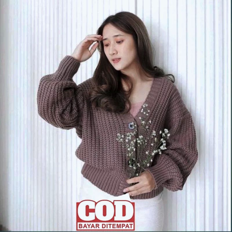 Jual Cardy rajut nacara oversize premium tebal | Shopee Indonesia