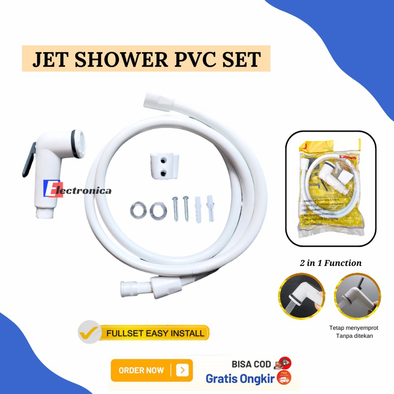 Jual SET JET SHOWER CLOSET / JET SHOWER 2 IN 1 / JET WASHER WC PVC ...