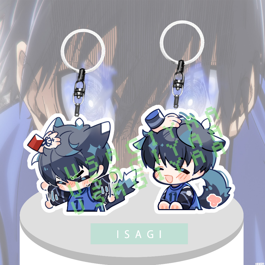 Jual Gantungan Kunci Akrilik Anime Isagi Yoichi / Keychain Anime Blue ...