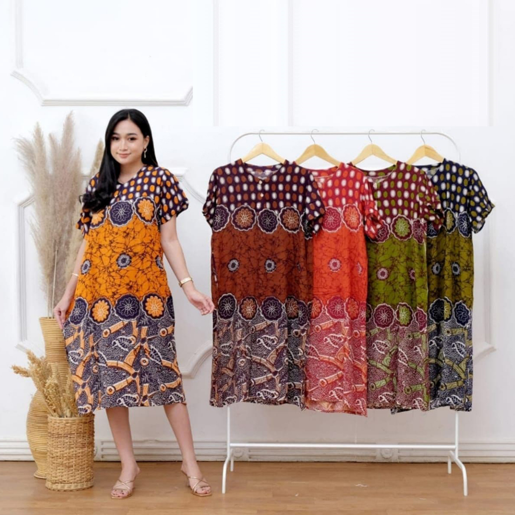 Jual Daster Kencana Ungu Batik - Daster Busui LD 105 - Atasan Wanita ...