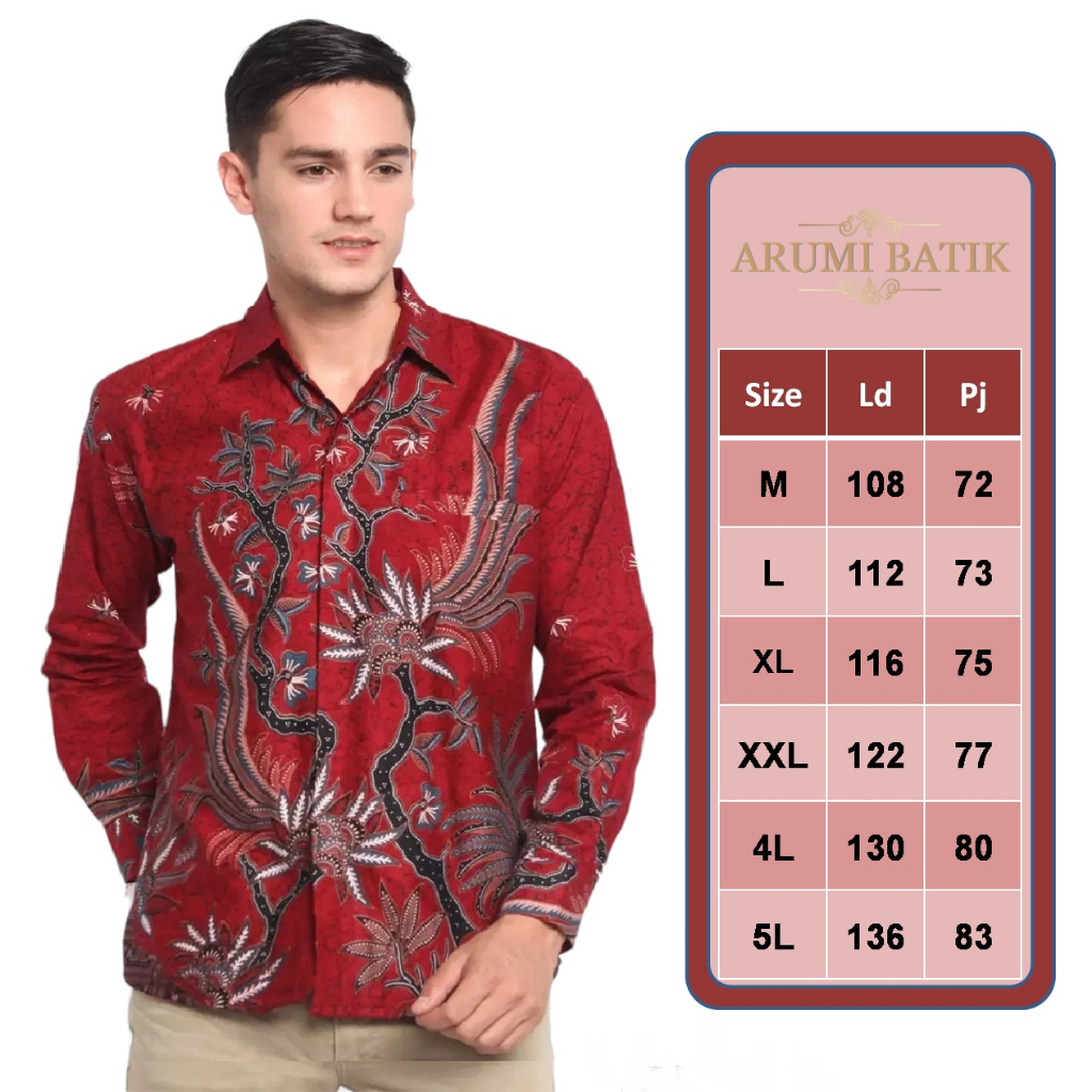 Jual Sultan Kemeja Baju Batik Pria Premium Furing Lengan Panjang Modern BIG SIZE M - 5L XXXXL ...