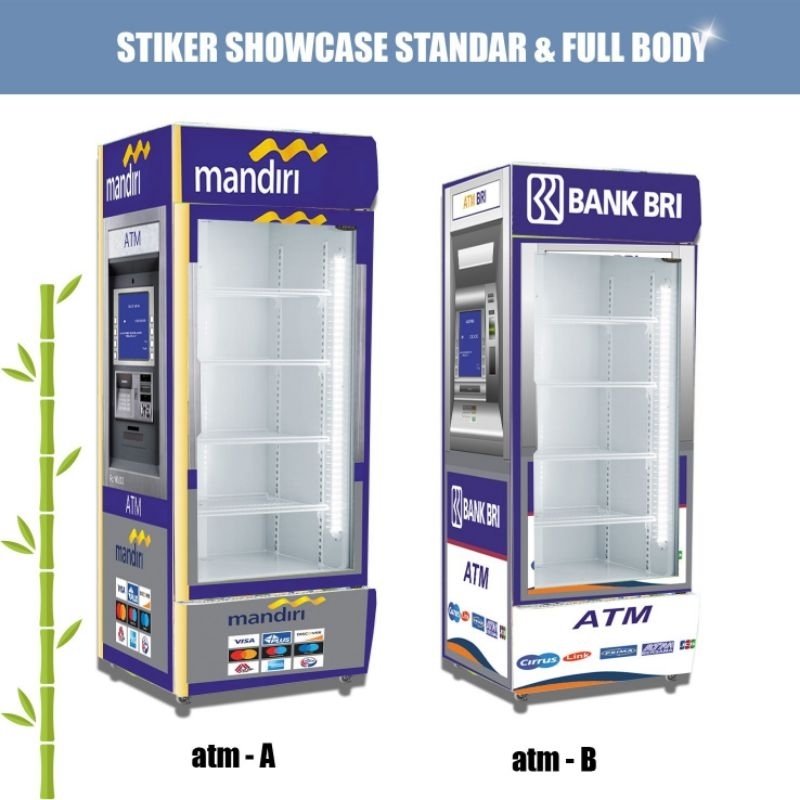 Jual Stiker showcase full body motif atm | Shopee Indonesia