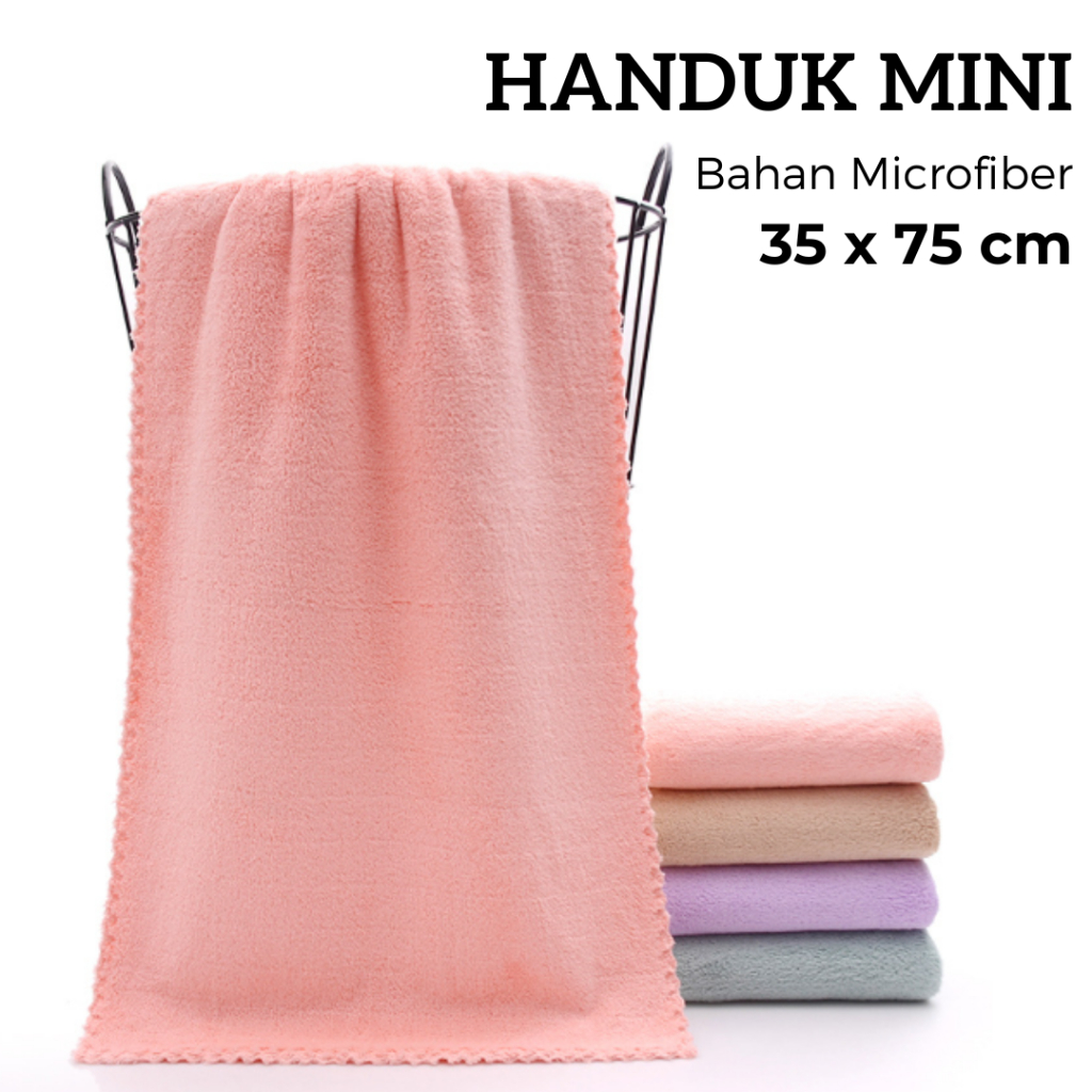 Jual Handuk Mini lap Wajah microfiber 35X75 cm kain kecil olahraga ...