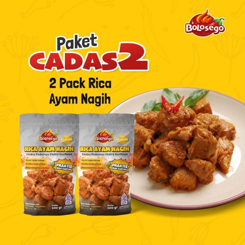 Jual PAKET CADAS 2 (2 PACK RICA AYAM NAGIH) BOLOSEGO | Shopee Indonesia