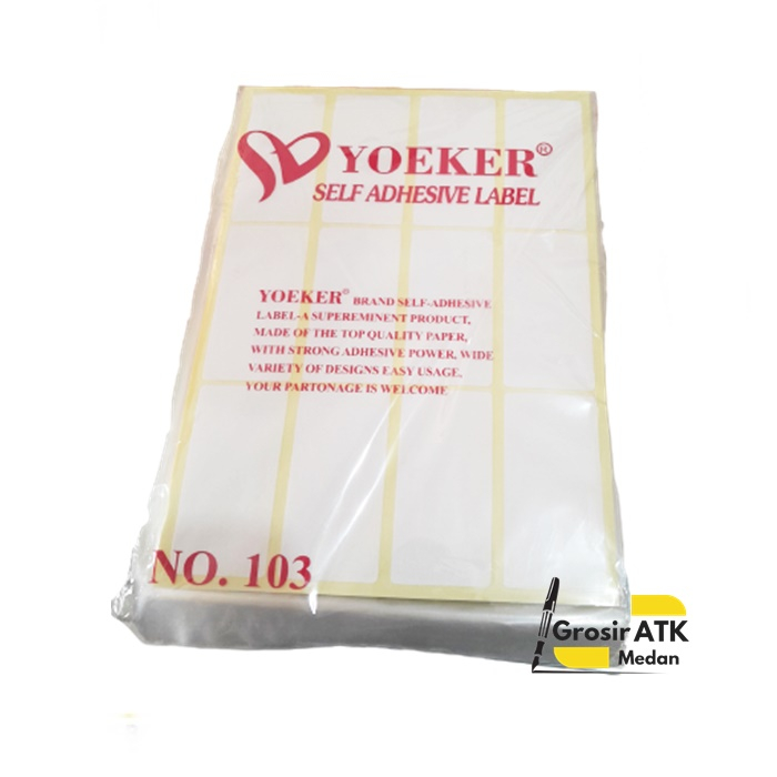 Jual YOEKER Stiker Label Polos Putih Undangan/Stiker Nama/label Tag ...