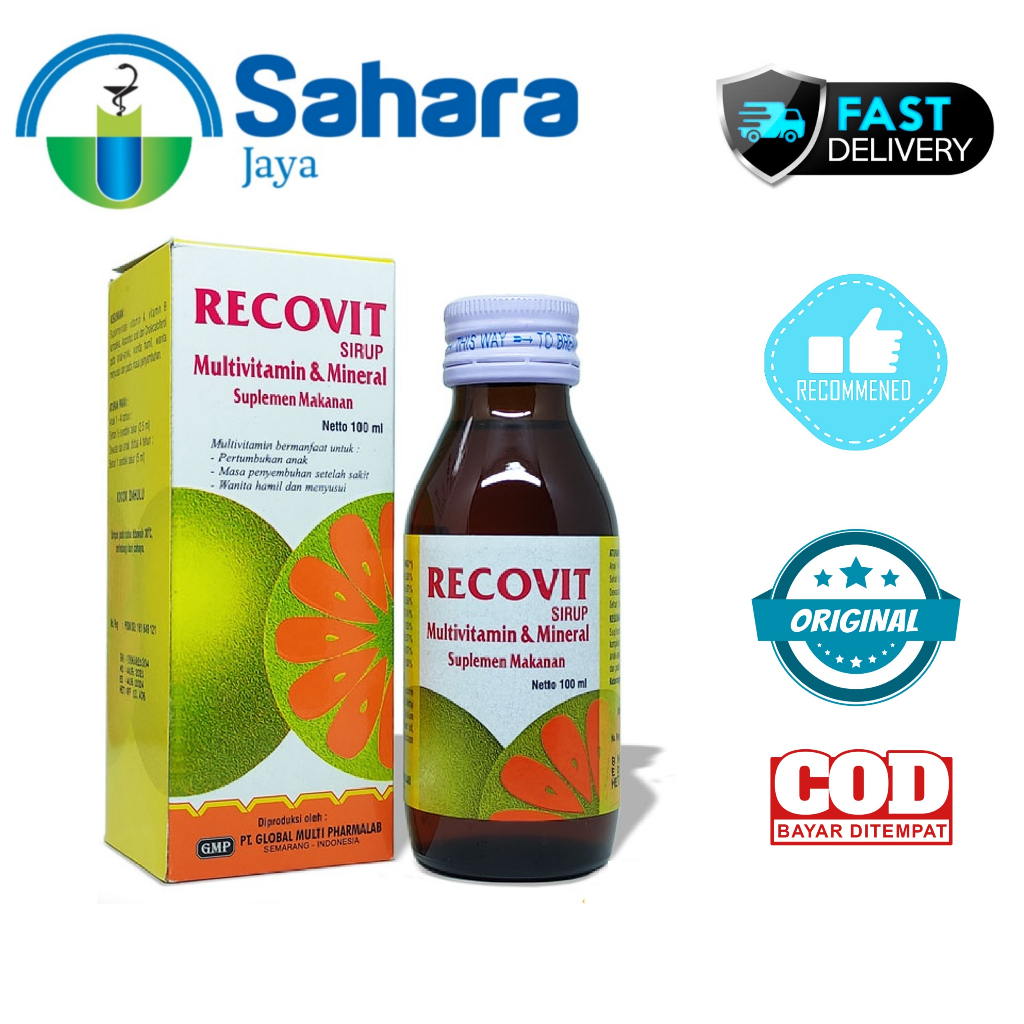 Jual [SJ] Recovit Sirup 100 ml / RECOVIT SYRUP / Suplemen vitamin untuk ...