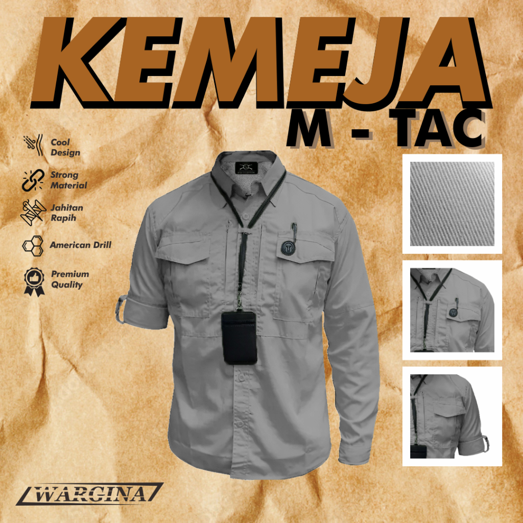 Jual Kemeja Tactical M-Tac Lengan Panjang Bahan Original American Drill ...