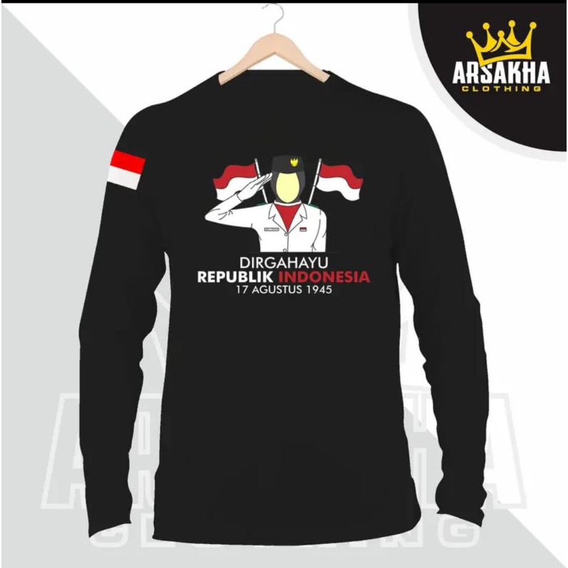 Jual KAOS LENGAN PANJANG PASKIBRA DIRGAHAYU REPUBLIK INDONESIA 17 AGUSTUS 1945 | Shopee Indonesia