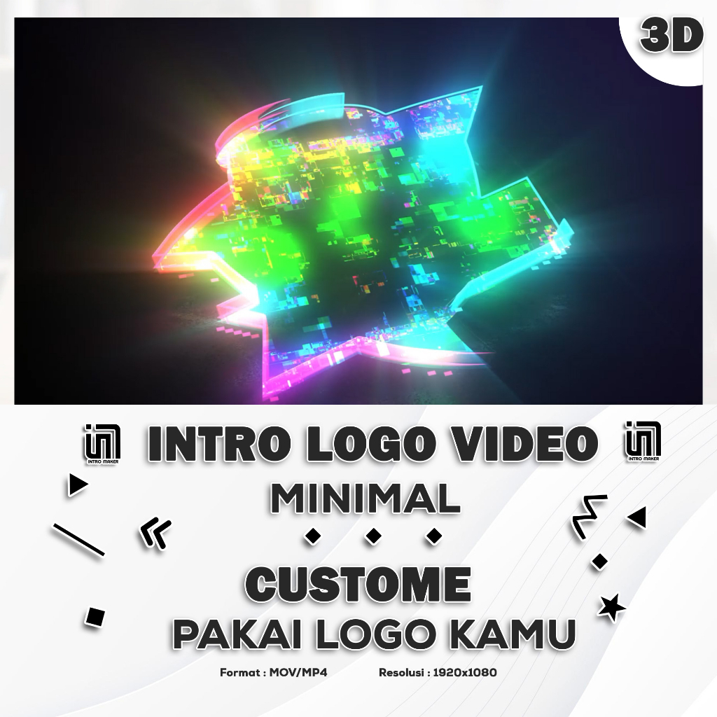 Jual Custome intro logo video Digital Matrix 3D | Animasi video Digital ...
