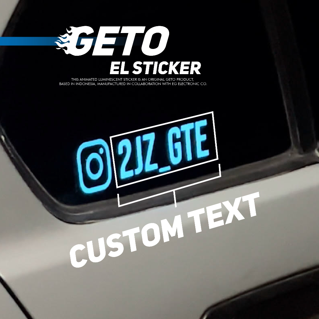 Jual Geto EL Led Sticker Instagram custom text ID | Shopee Indonesia