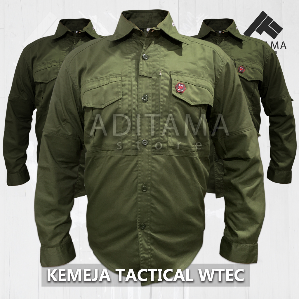 Jual Kemeja Tactical M-TAC Lengan Panjang Hem Lapangan Outdoor Hijau ...
