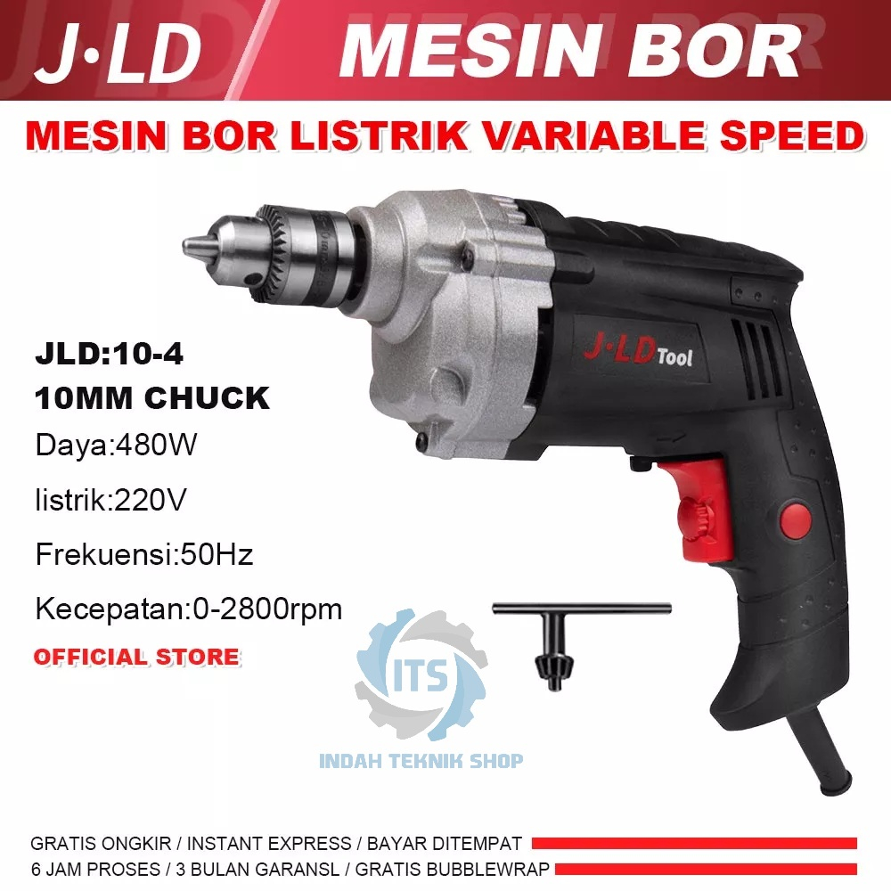 Jual promo BOR JLD 10-4 VARIABEL SPEED BISA BOLAK BALIK bor jld 10mm mesin bor TANGAN | Shopee ...