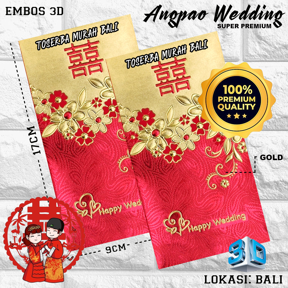 Jual KERTAS ANGPAO / AMPLOP ANGPAO WEDDING PREMIUM GOLD EDITION 5 ...