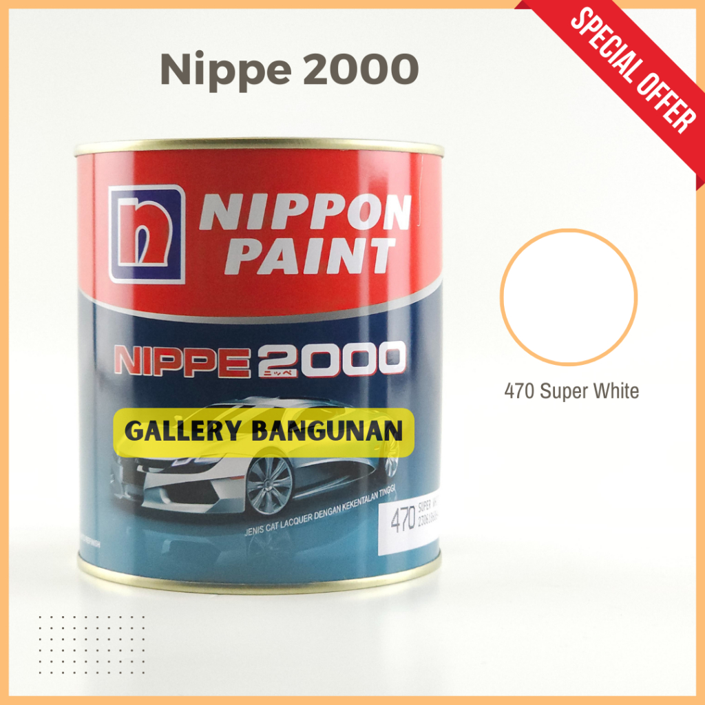 Jual Nippe 2000 Np 470 White Cat Kayu Besi NC Nippon Paint Kemasan 1 Liter Putih | Shopee Indonesia