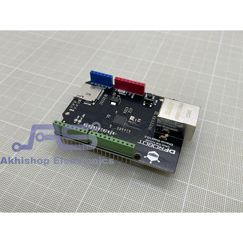 Jual DFRduino Ethernet Shield V3.0 - W5100S (Support Mega and Micro SD) | Shopee Indonesia