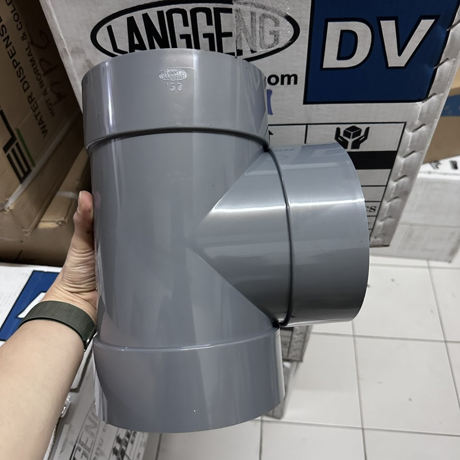 Jual TEE 6" INCH D DV LANGGENG 6 x 6 T TE FITTING PIPA PVC | Shopee ...