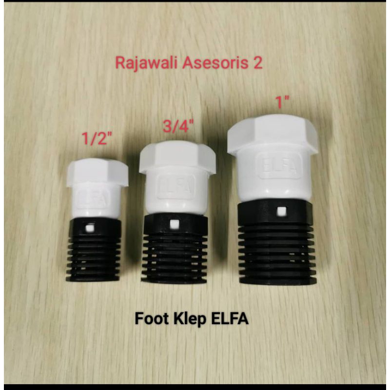 Jual Foot Klep PVC ELFA 1/2" 3/4" 1" Inch Inci Foot Valve | Shopee ...