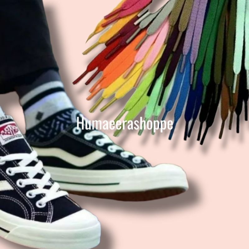 Jual Tali sepatu sneaker | tali sepatu pria wanita gepeng bulat ...