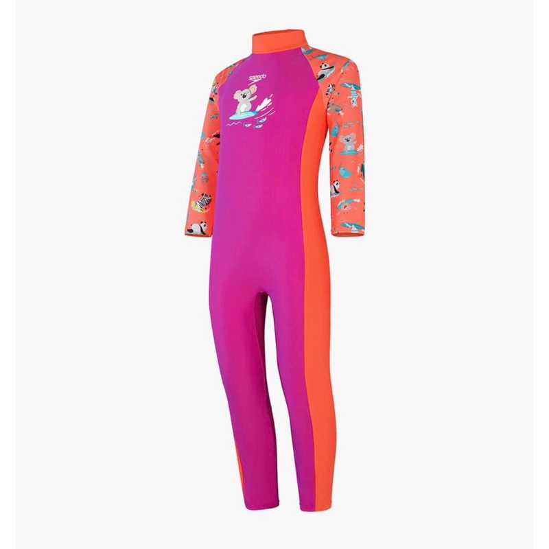 Jual Speedo Printed Girls All-in-One Sun Suit | Purple Panda - SPEEDO ...