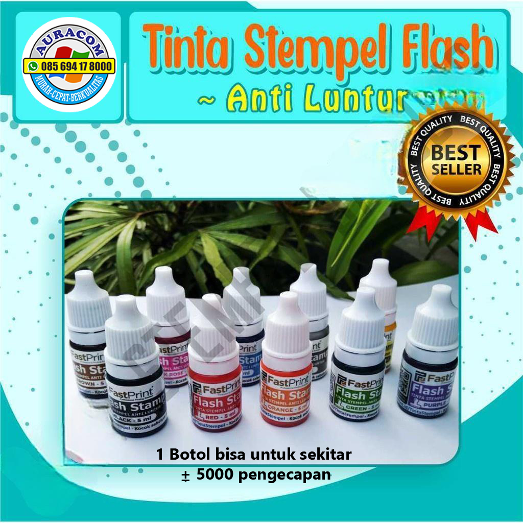 Jual Tinta Refill Stempel Flash 5ml I Otomatis Anti Luntur I Stample I Stampel | Shopee Indonesia