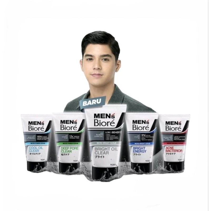 Jual Men's Biore Bright Oil Clear Sabun Muka Pria 100g | Shopee Indonesia