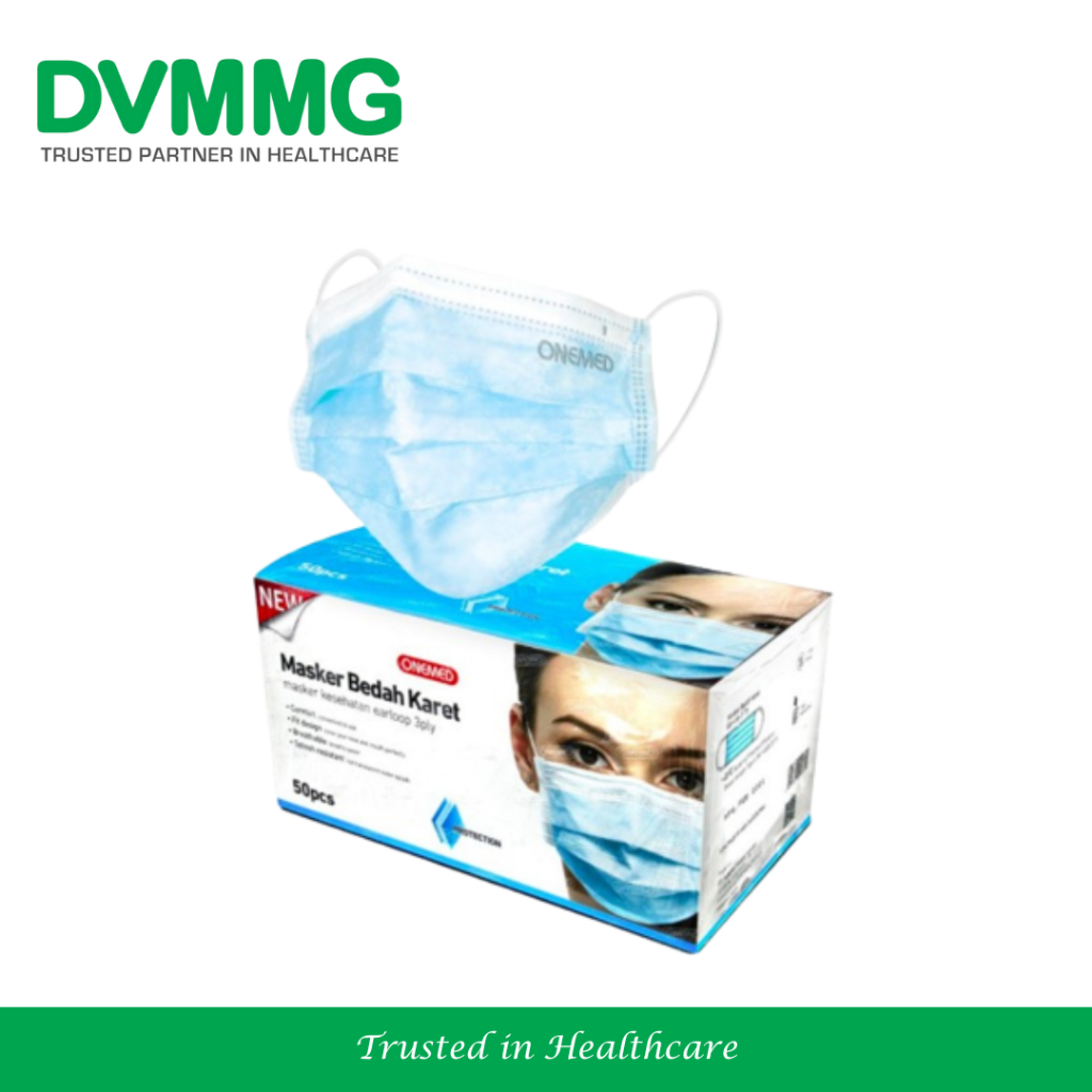Jual Onemed Masker Medis Daily Mask Earloop 3 Ply Blue Biru | Shopee ...