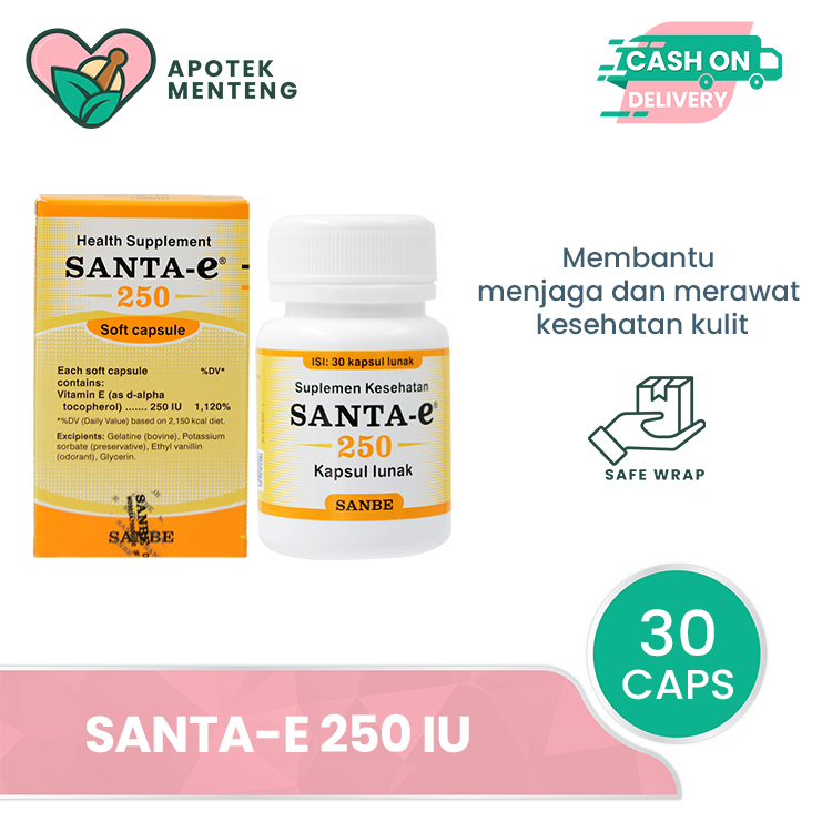 Jual Santa-E 250 IU 30 Kapsul - Suplemen Vitamin E dan Kesehatan Kulit ...