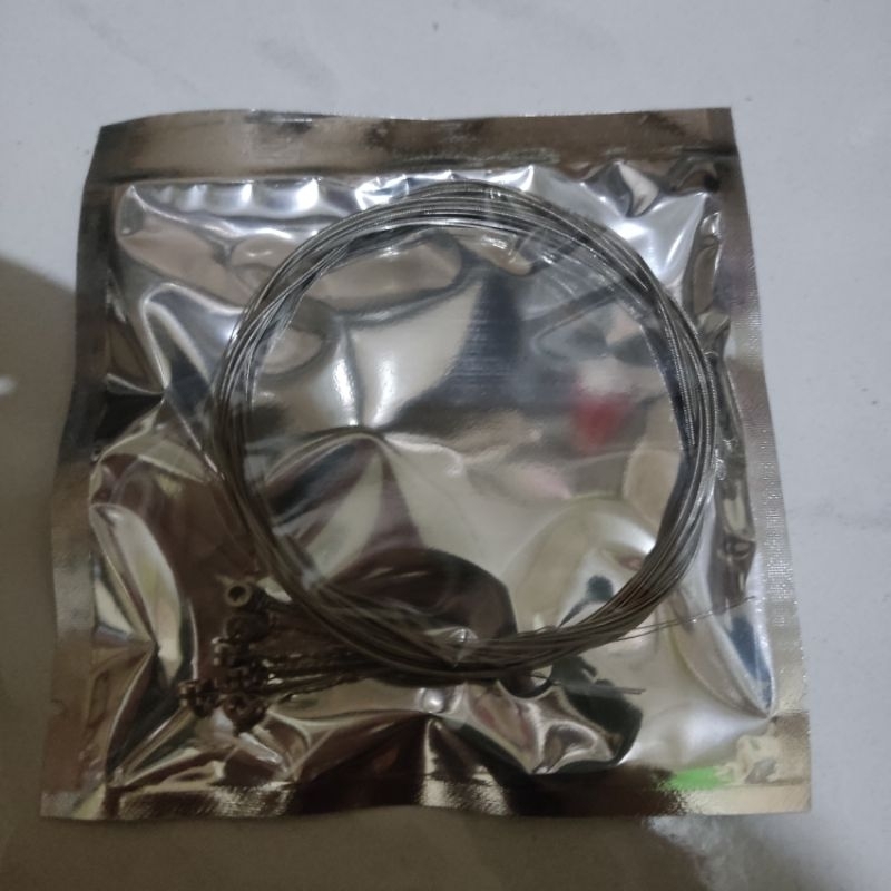 Jual SENAR GITAR AKUSTIK & ELEKTRIK UNPACKING WARNA SILVER | Shopee ...