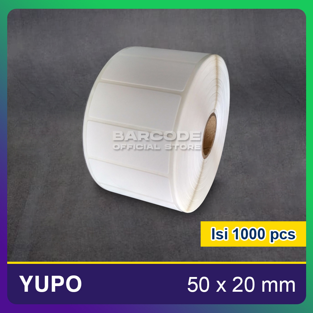 Jual Kertas Label Stiker Barcode Yupo 50 x 20 / 50x20 / 50x20mm 1 Line ...