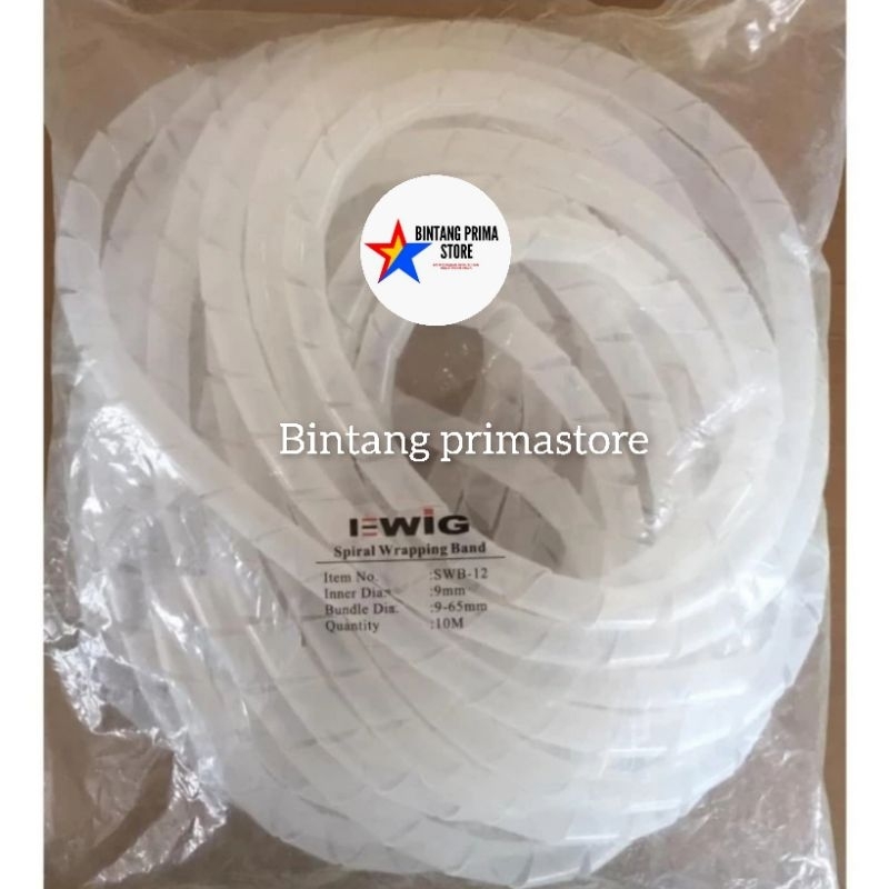 Jual Kabel spiral / Spiral transparan putih KS-12 / SWB-12 merk ewig ...