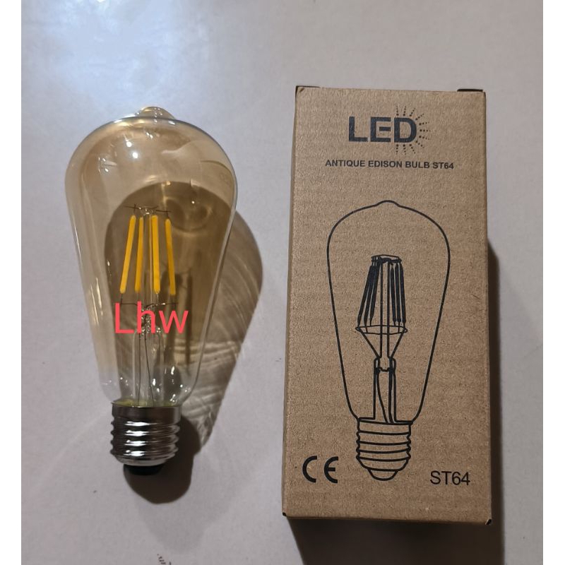 Jual Lampu bohlam e27/Led bubl lampu edison 4watt warna kuning /lampu ...