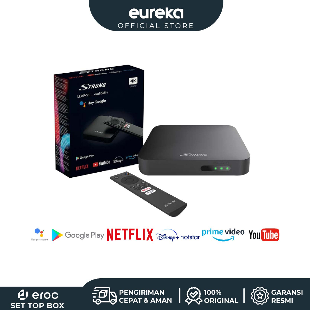 Jual EROC Strong Android Set Top Box Android 10 - 4K Resolution Ram 2GB ...