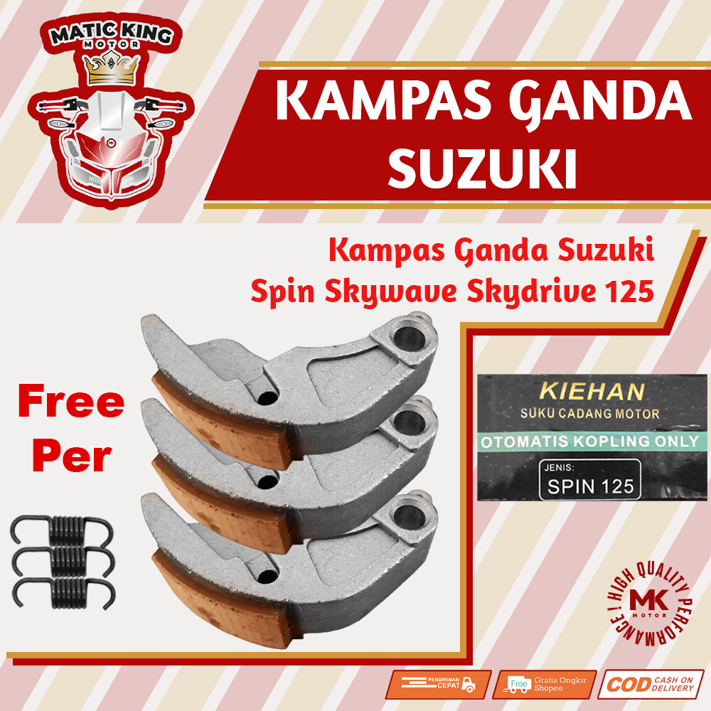 Jual Kampas Ganda Kopling Suzuki Spin Skydrive Skywave 125cc 33G Kiehan | Shopee Indonesia