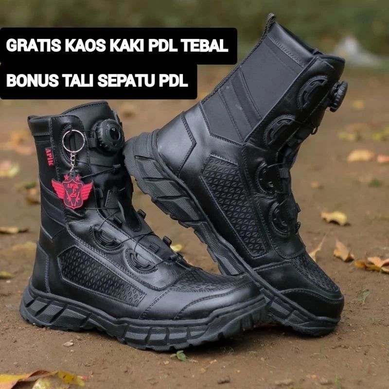 Jual SEPATU PDL TALI PUTAR SARANG TAWON KULIT SAPI ASLI MERK APIK ...