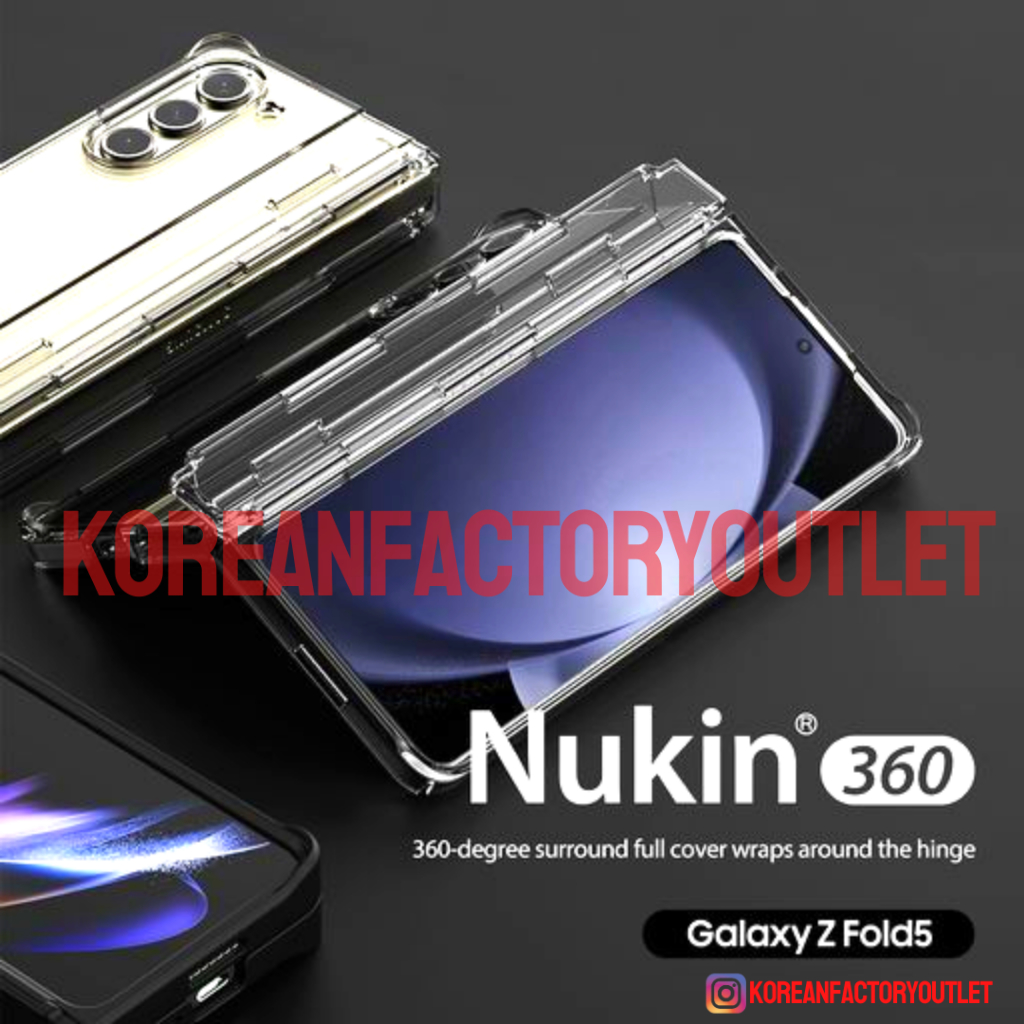 Jual Casing Samsung Galaxy Z Fold 5 Nukin 360 - Clear & Black | Shopee ...