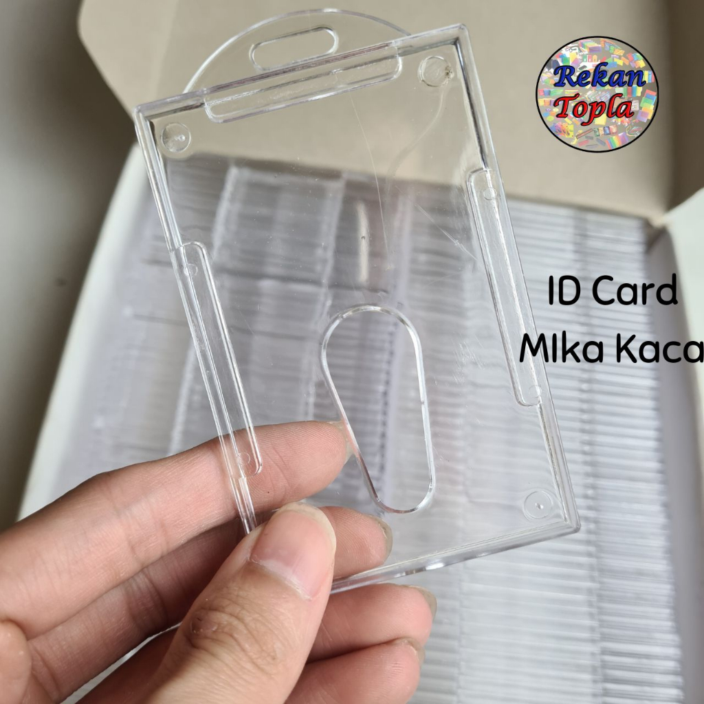 Jual Id Card Transparan / ID Card Akrilik / ID Card Mika Kaca / Name Tag Holder / ID Card Holder ...