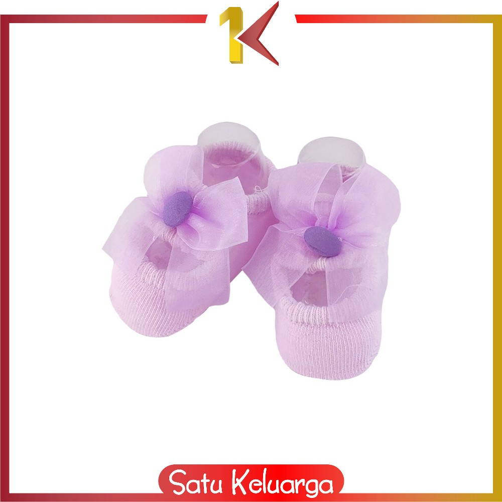 Jual SK-P615 Kaos Kaki Pendek Bayi Perempuan Motif Renda Bunga Pita ...