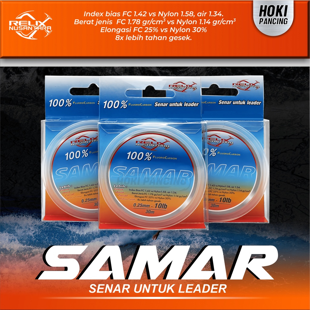 Jual SENAR LEADER SAMAR RELIX NUSANTARA FLUOROCARBON 100% SENAR PANCING ...