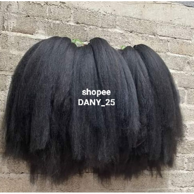 Jual Rambut cemara hitam polos -cemara hitam natural ukuran 50-60cm ...