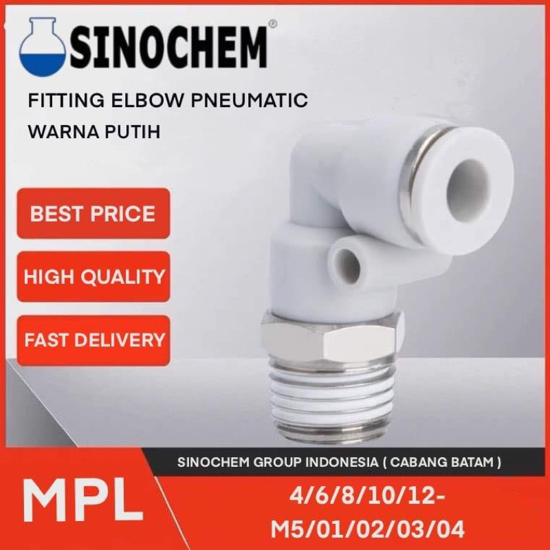 Jual FITTING ELBOW PNEUMATIC SELANG 4 6 8 10 12 / MPL | Shopee Indonesia