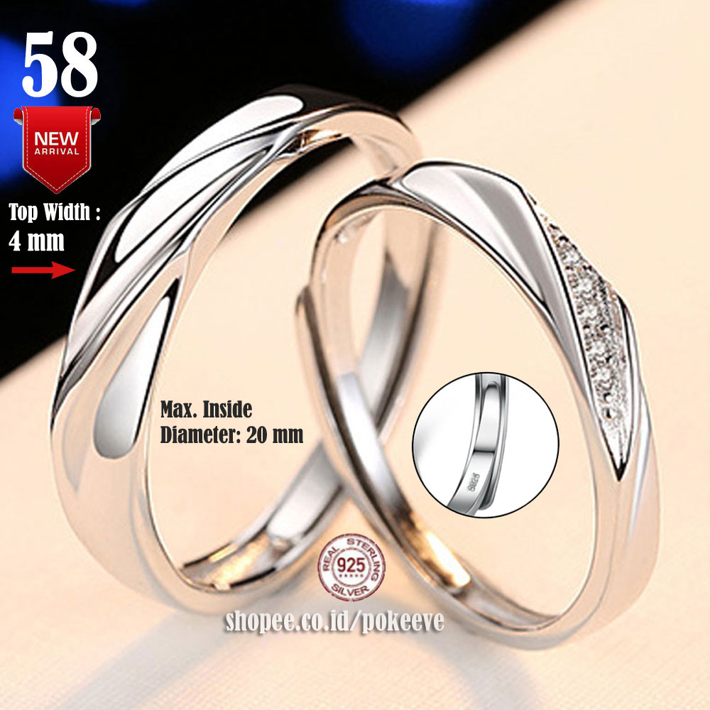 Jual Cincin Couple Silver Terbaik Pasangan/ Tunangan/ Nikah/ Kawin ...