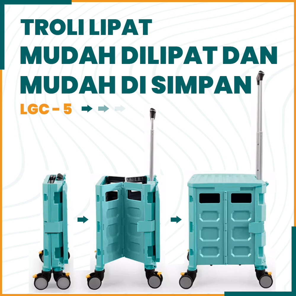 Jual Folded Shopping Trolley | Troli Belanja Portable - Troli Lipat LGC ...