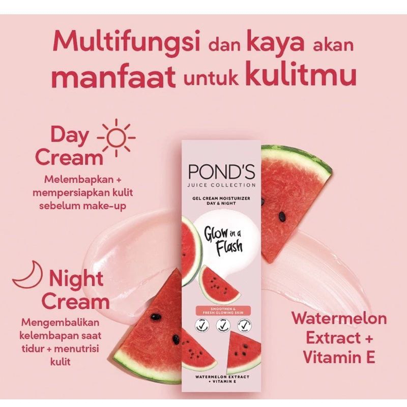 Jual Pond's COLLECTION watermelon Gel Crem moisturizer 20gr | Shopee ...