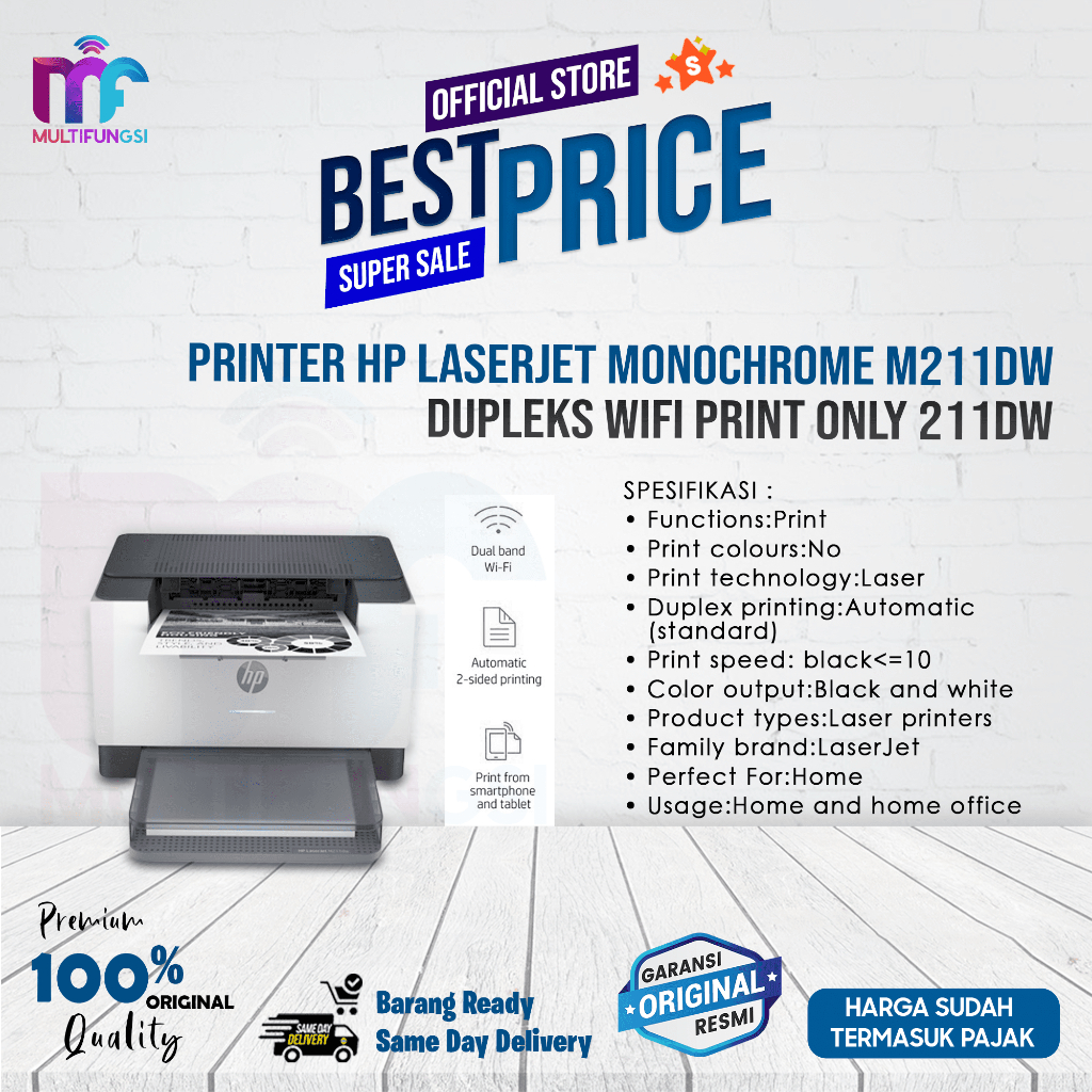 Jual Printer HP Laserjet M211dw | 211dw Print Duplex Wireless Garansi ...