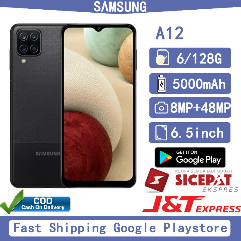 Jual HP Samsung Galaxy A12 Ram6/128G Smartphone 48mp kamera hd 4G LET 6 ...