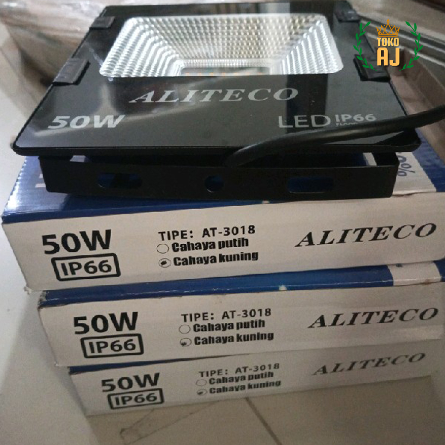 Jual Lampu Sorot Led 50 100 watt Lampu Tembak Aliteco IP66 cahaya putih dan kuning | Shopee ...