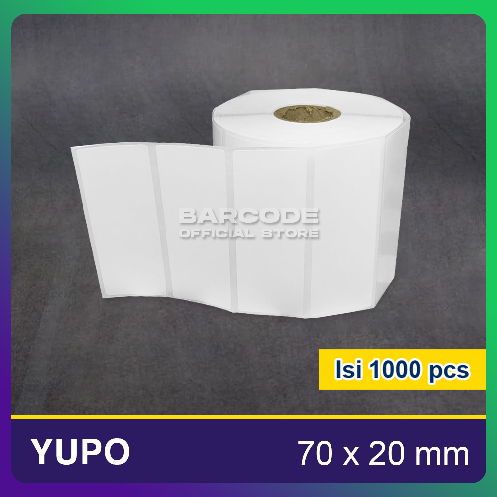 Jual Kertas Label Stiker Barcode Yupo 70 x 20 / 70x20 / 70x20mm 1 Line ...