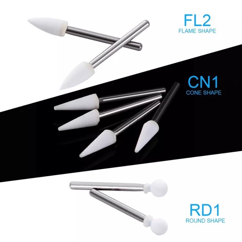 Jual Dental bur poles polishing putih high speed GIC white stone ...
